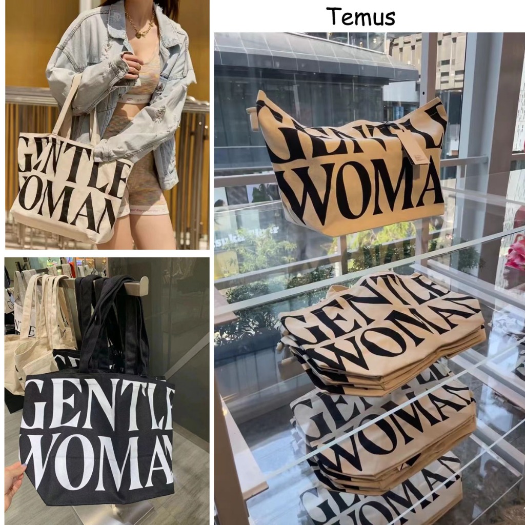 Temus Gentlewoman slingTote bag Gentle Woman bag Big Size Large Canvas ...