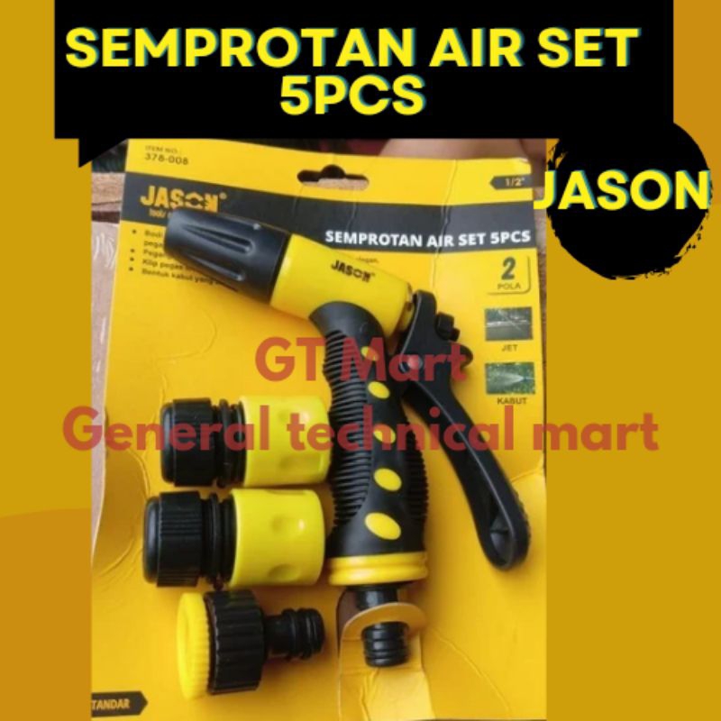 Jason PVC water Spray PVC Head Set 5 in 1/ หัวฉีดน้ํา 378-008 | Shopee ...