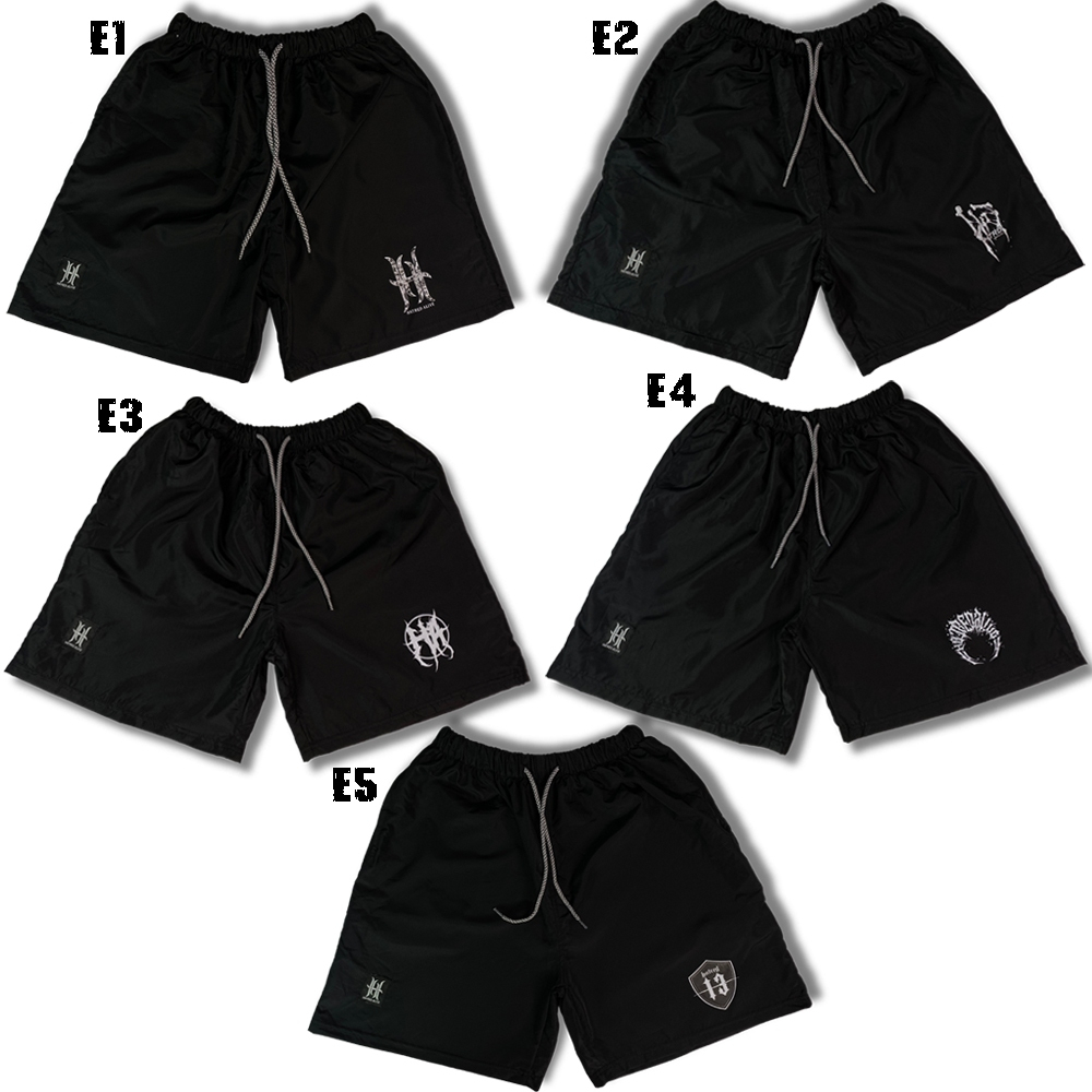 Boardshort Premium กางเกงขาสั้นผู้ชาย Original Hatred สีดําการพิมพ์หน้า ...