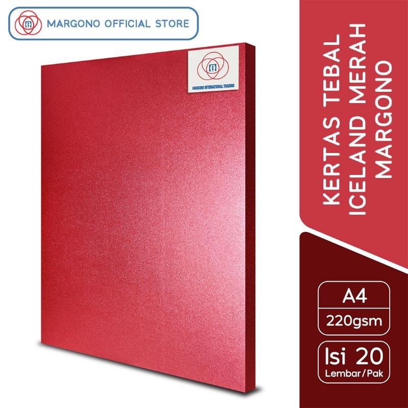 Merah กระดาษสีอาร์กอน A4 ไอซ์แลนด์ จีน เรด สีแดงเข้ม 220 แกรม - 20 แผ่น ...