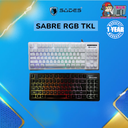 คีย์บอร์ดเกม Sades Saber RGB Membrane TKL | Shopee Thailand