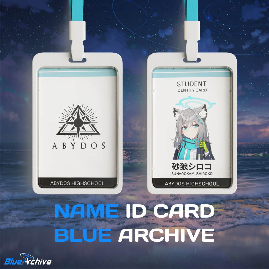 บัตรประจําตัวนักเรียน / ป้ายชื่อ Blue Archive / Custom Blue Archive ...