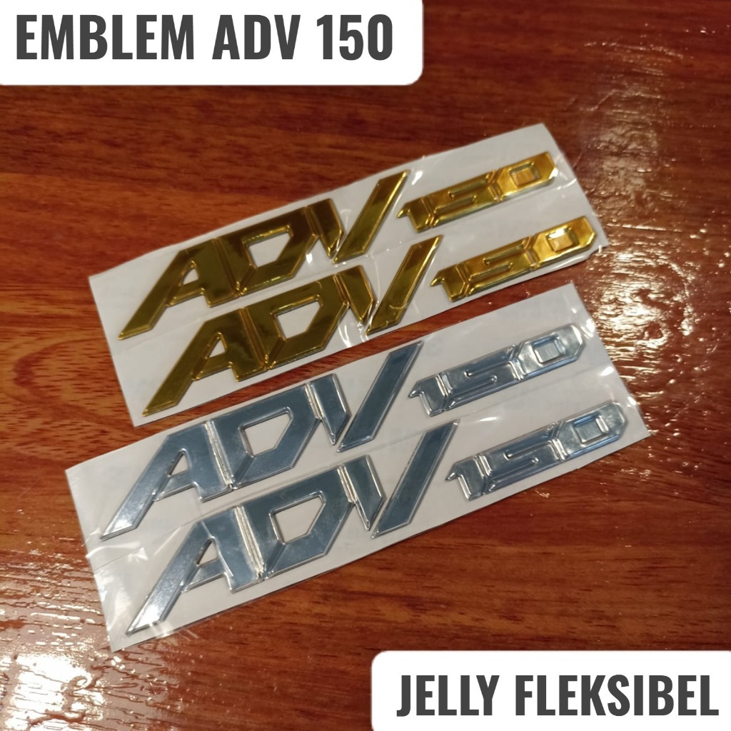 Adv 150 JELLY FLEXIBLE GOLD และสติ๊กเกอร์ CHROME EMBLEM - คุณภาพสูง ...