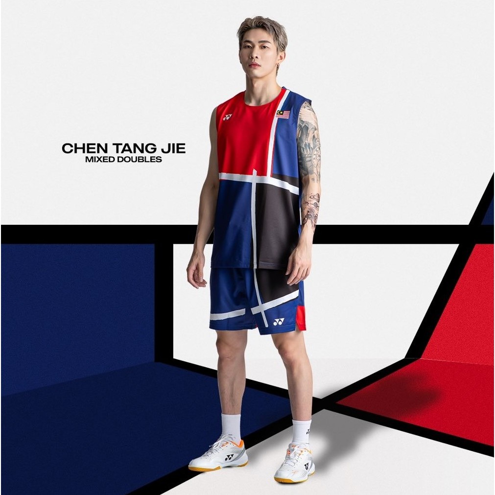 เสื้อยืดเสื้อแบดมินตัน Chen Tang Jie Malaysia 2024 ทีมโอลิมปิกเสื้อยืด ...