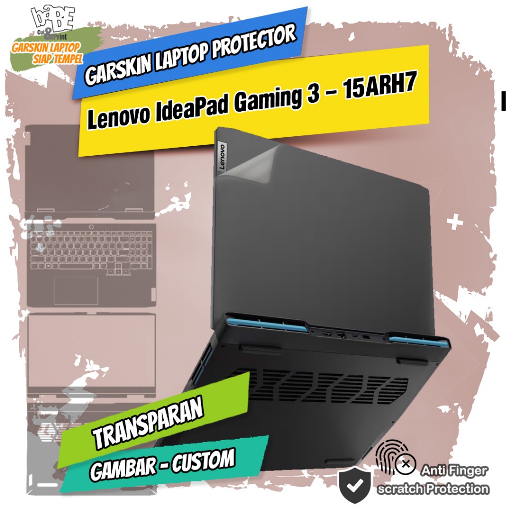 Garskin แล็ปท็อป Lenovo IdeaPad Gaming 3-15ARH7 (80SB, 82UK); 15IAH7 (82S9, 82UJ) (2023 ...