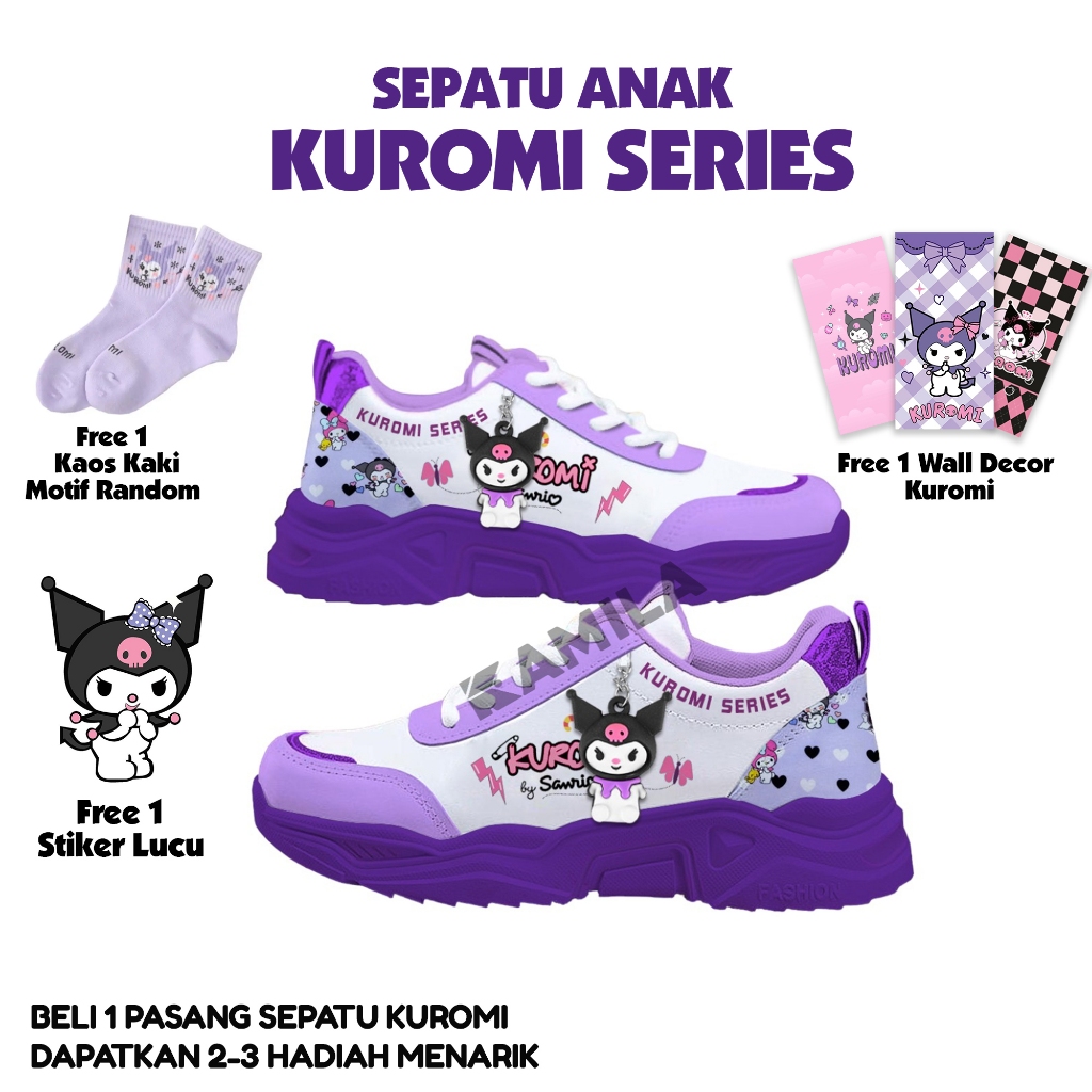 Kamila Kids - โรงเรียนอนุบาลรองเท้าเด็กประถม Kuromi Sanrio Character ...