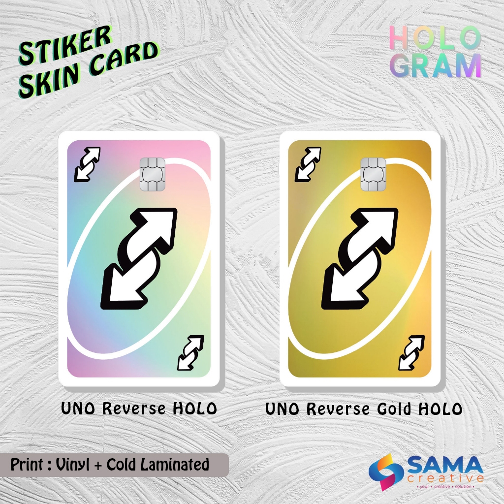 Uno Reverse - HOLOGRAM Skin Card Sticker - Vinyl ATM Debit, บัตรเครดิต ...