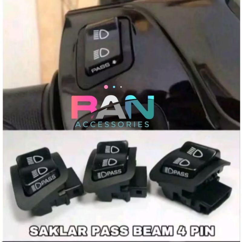 Pass BEAM LIGHT SWITCH 2 PIN SHORT PASS BEAM BEAT VARIO VARIO125 VARIO ...