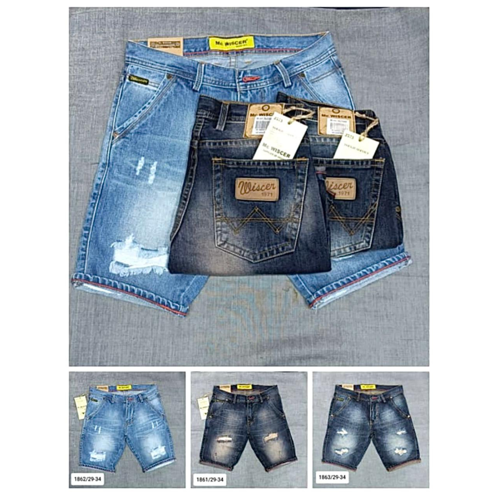 Mc WISCCER DISTRO MEN& 39;S JEANS SHORTS // ORIGINAL IMPORT // Ripped ...