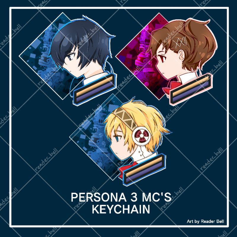 Fanmerch - P3 Persona 3 MC พวงกุญแจ/โซ่ - Makoto Yuki, FemMC, Aigis ...