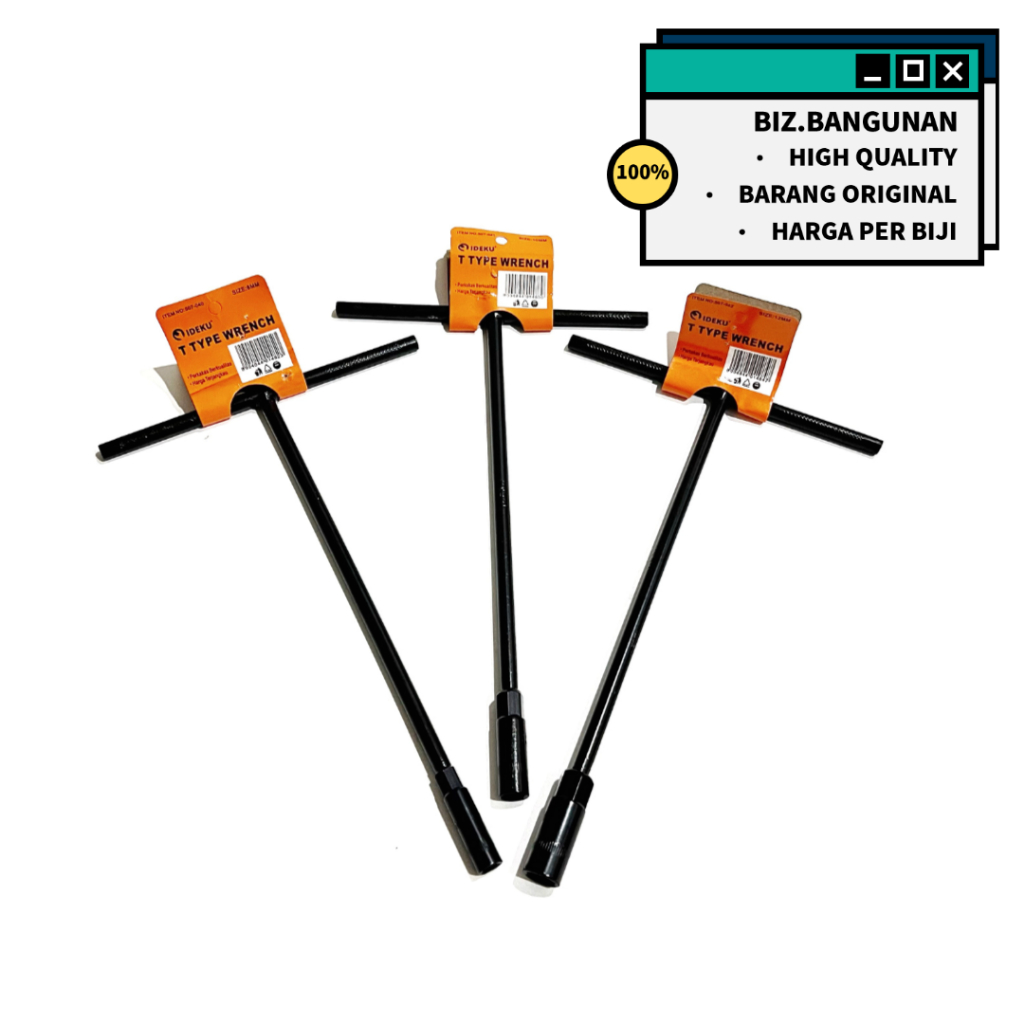 T IDEKU SOCKET KEY 8MM 10MM 12MM - KUNCI SOCK SOCKET WRENCH | Shopee ...