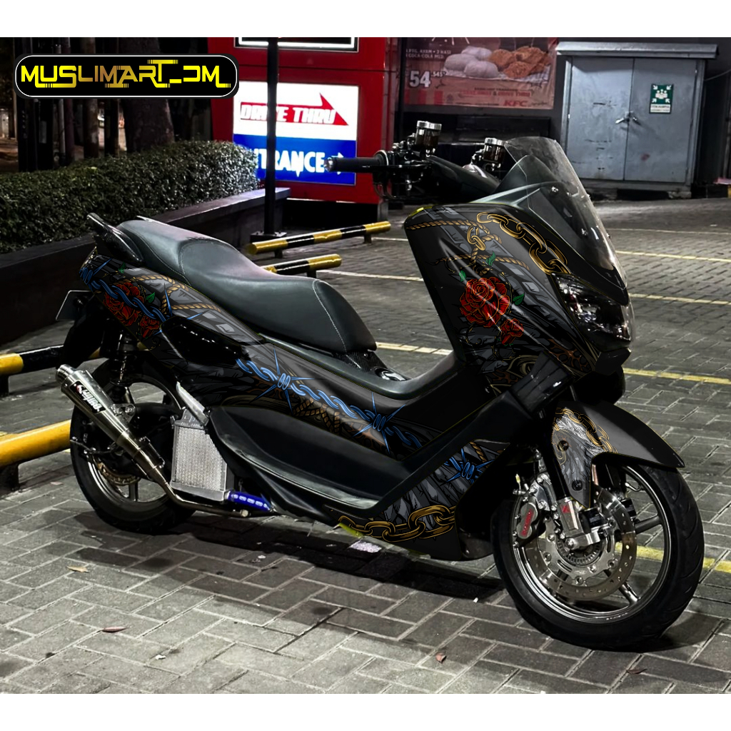 สติกเกอร์รูปลอก ลายแอนิเมชั่น nmax old Variation vector สําหรับตกแต่ง ...