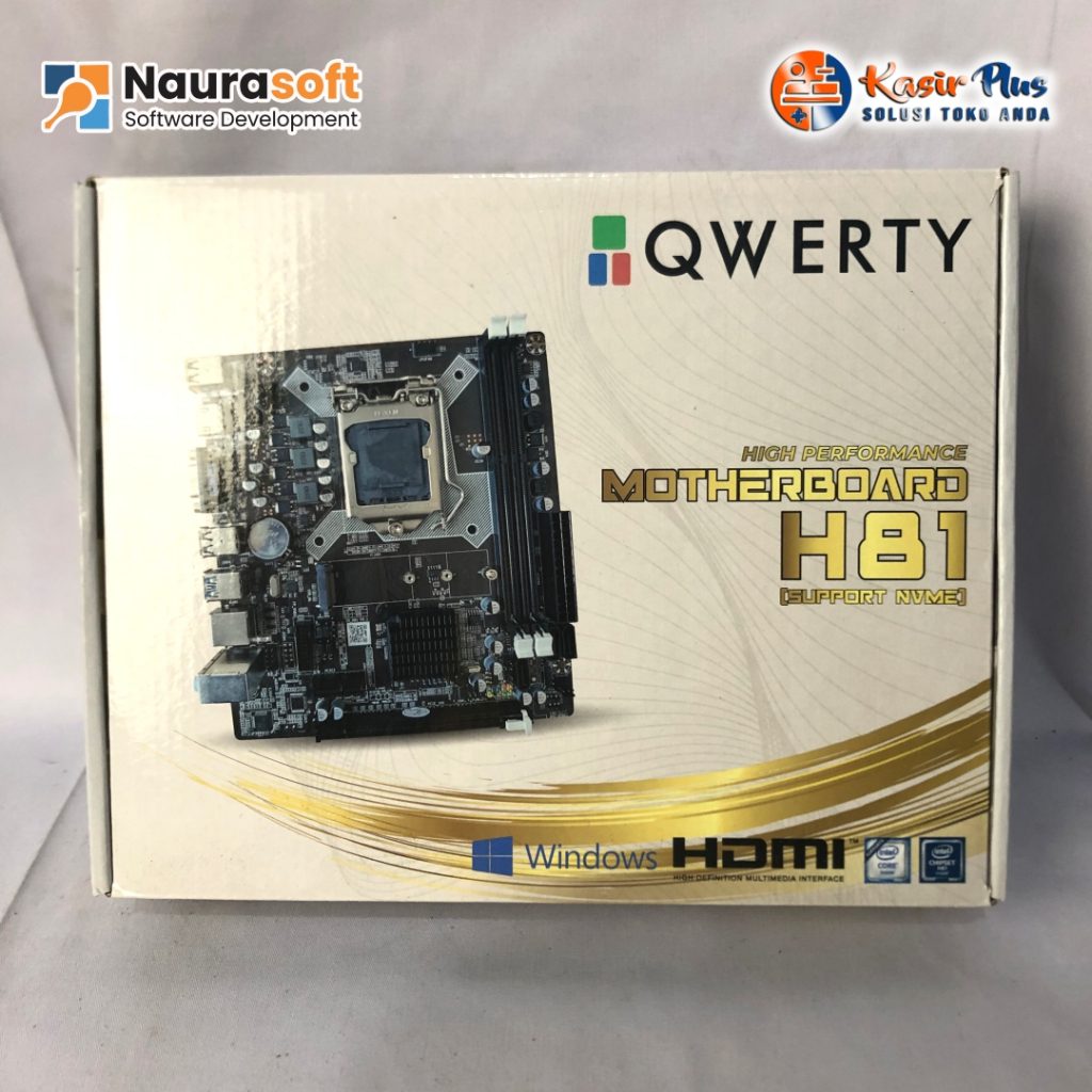 เมนบอร์ดซ็อกเก็ต Qwerty H81 Slot NVMe NGFF 2280 Intel Socket LGA 1150 ...
