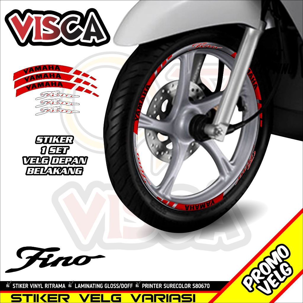 Fino Rims รายการสติกเกอร ์ ขอบรถจักรยานยนต ์ สติกเกอร ์ ขอบแหวน 17 Fino ...