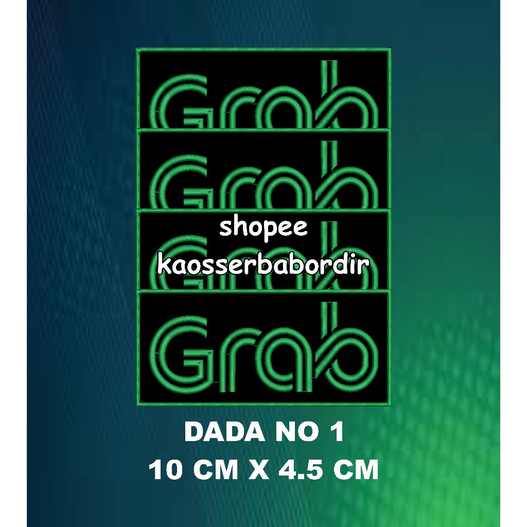 Grab Emblem 1 Complete Package คอมพิวเตอร์เย็บปักถักร้อยคว้าโลโก้ ...