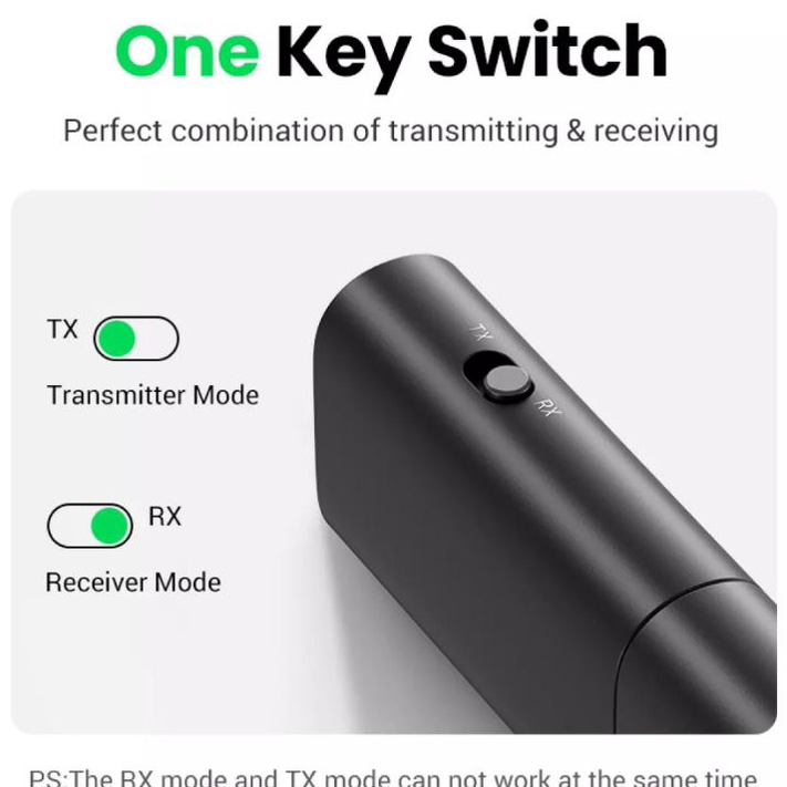 ส่งตอนนี้ Ugreen Bluetooth 5.1 2 in 1 Transmitter Receiver- Ugreen 60300 Bluetooth 5.1 RX TX ...