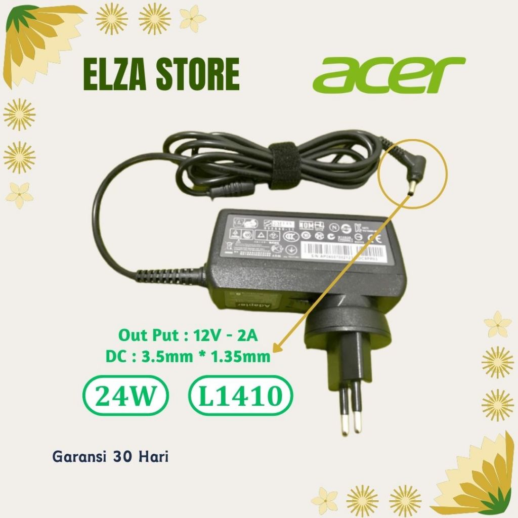 Acer One L1410 แท็บเล็ตอะแดปเตอร์ Iconia A100 W3 12V 2A 3.5 x 1.35 MM | Shopee Thailand