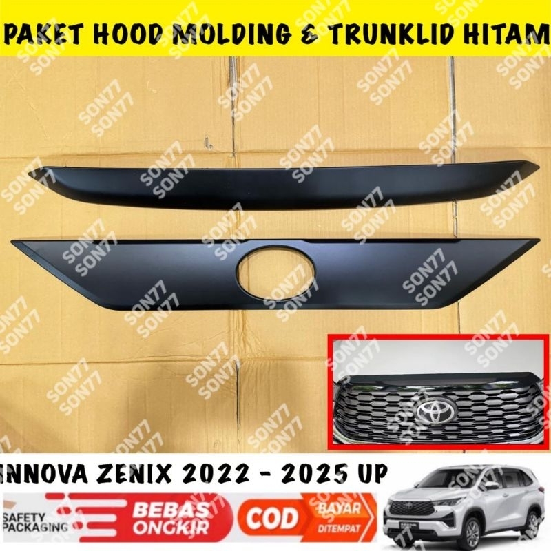 Innova Zenix Trunk Lid Hood Molding Package 2023 2024 2025 Matte Black ...