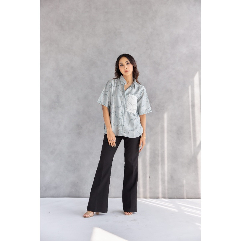 เสื้อเชิ้ต Studio TUI Pansy สีเขียวมิ้นท์ | Shopee Thailand