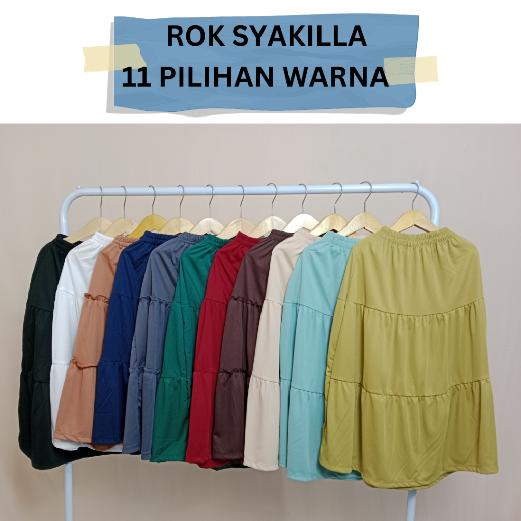SYAKILLA SKIRT - กระโปรงยาวสาวมุสลิม, ก้นกระโปรง Eid สไตล์เกาหลี อายุ 3 ...