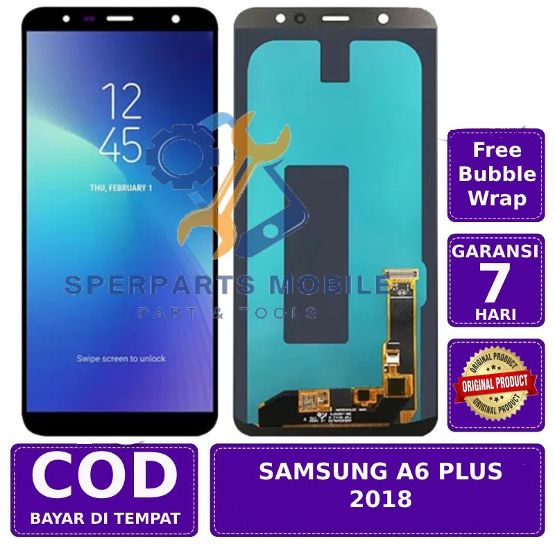 หน้าจอสัมผัส Lcd Samsung A6 Plus A605 2018 OLED ORIGINAL 100% Fullset Touchscreen GUARANTE ...