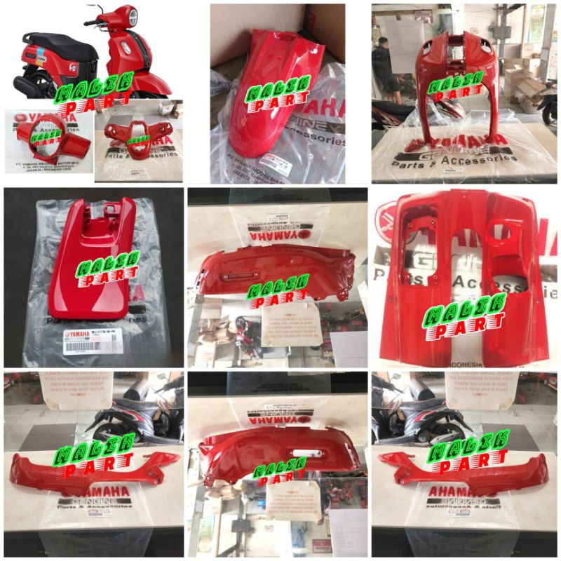 Merah Fazzio Smooth SIDE BODY COVER สีมันวาว สีแดง ของแท้ YAMAHA ...
