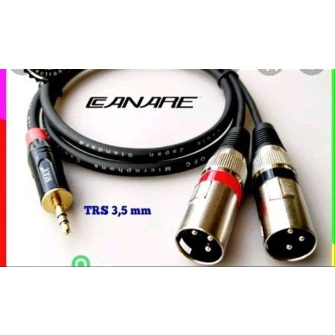 สายสัญญาณเสียง Canare 2 XLR CANON MALE To 1 AUX 3.5 MM TRS AKAI MONO Jack JAK JECK | Shopee Thailand