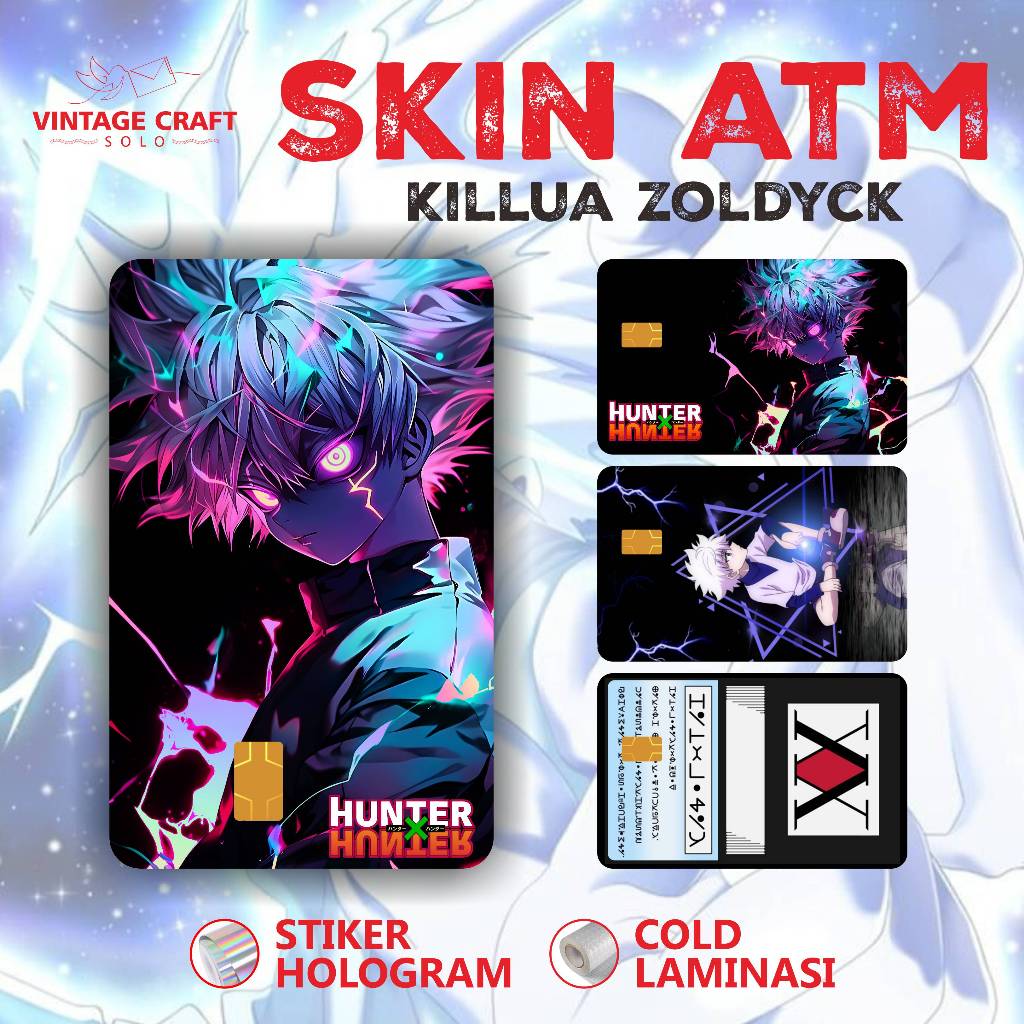 ใหม่! Killua Hunter X Hunter Hologram Premium ATM Skin Card Sticker ...