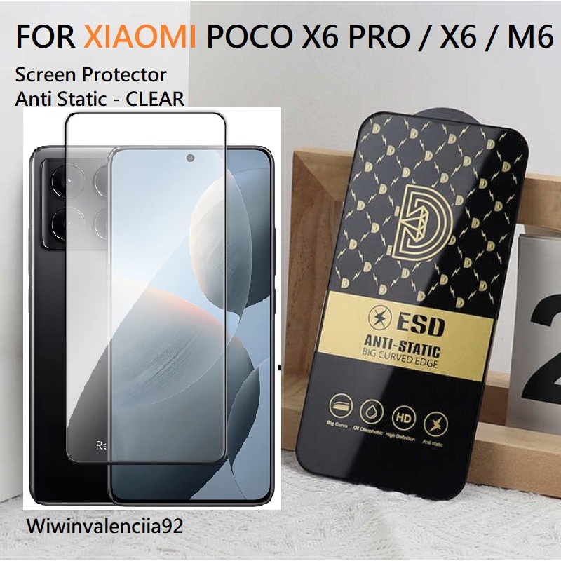 Layar Terbaru - TG ป้องกันหน้าจอคลุมทั้งหมด CLear 5G Xiaomi POCO X6 X6PRO, X5 X5PRO, M6 M6Pro M5 ...