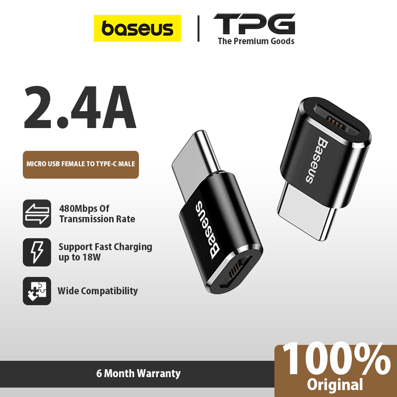 สินค้าระดับพรีเมียม - BASEUS MINI MICRO USB หญิงถึง TYPE C อะแดปเตอร์ ...