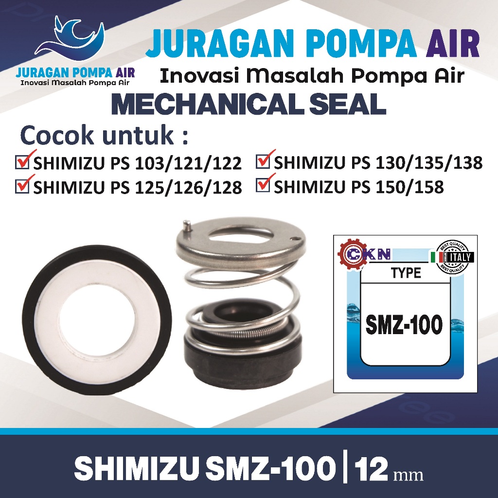 ปั๊มน้ําซีลกล SHIMIZU 128 MECHANICAL SIL SMZ 125 128 130 135 SPAREPART ...