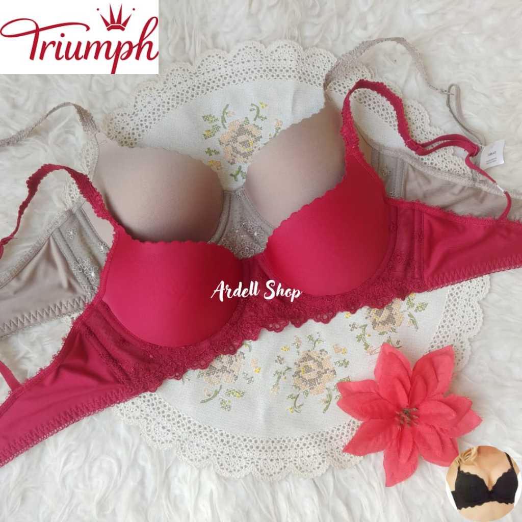 Cb TRIUMPH EXPORT BRA เสื้อชั้นในสตรี แบบมีสาย คัพเลเซอร์คัท 32B เรียบ ...