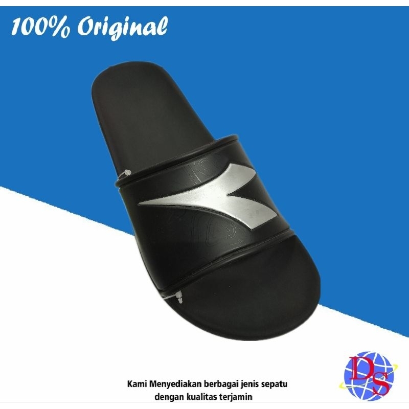 Hitam DIADORA/dacio(m)/สีดํา/รองเท้าแตะ/รองเท้าแตะสไลด์/MEN& 39;S SLIDE ...