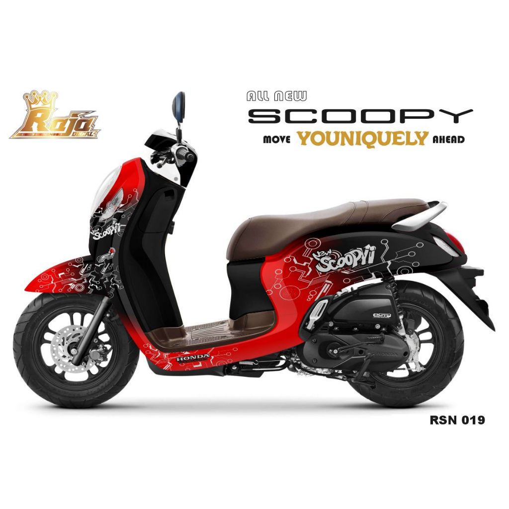 Honda Scoopy Fi New 2020 Custom Minimalist Design Decal สติกเกอร์รหัส ...
