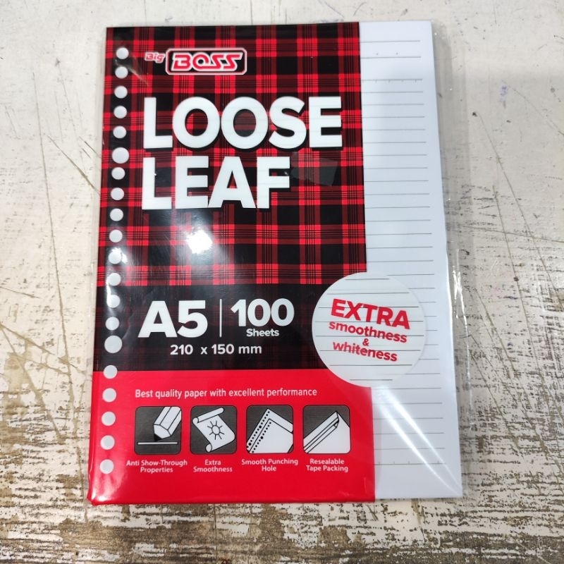 แฟ้มกระดาษ BIG BOSS/Fill BINDER/Fill ขนาด A5 100 แผ่น | Shopee Thailand