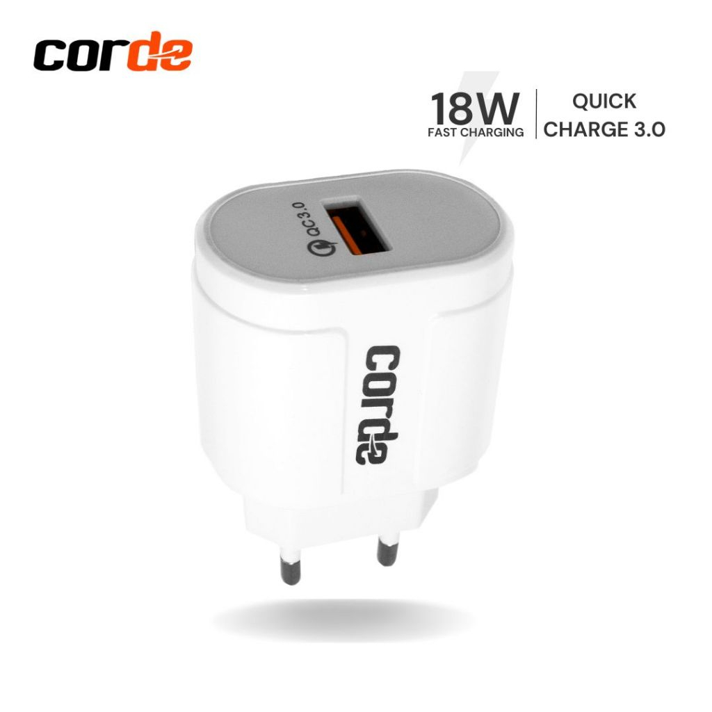 หัวชาร์จ CORDE Single USB Quick Charge 3.0 CCH101 | Shopee Thailand