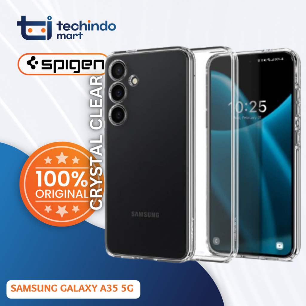 เคส Samsung Galaxy A35 Spigen Crystal Flex Slim Clear Softcase Casing ...