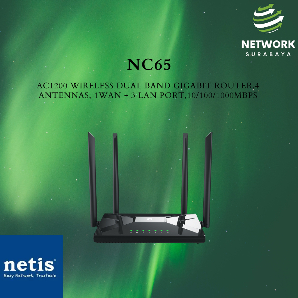 เราเตอร์ไร้สาย Netis NC65 AC1200 | Shopee Thailand