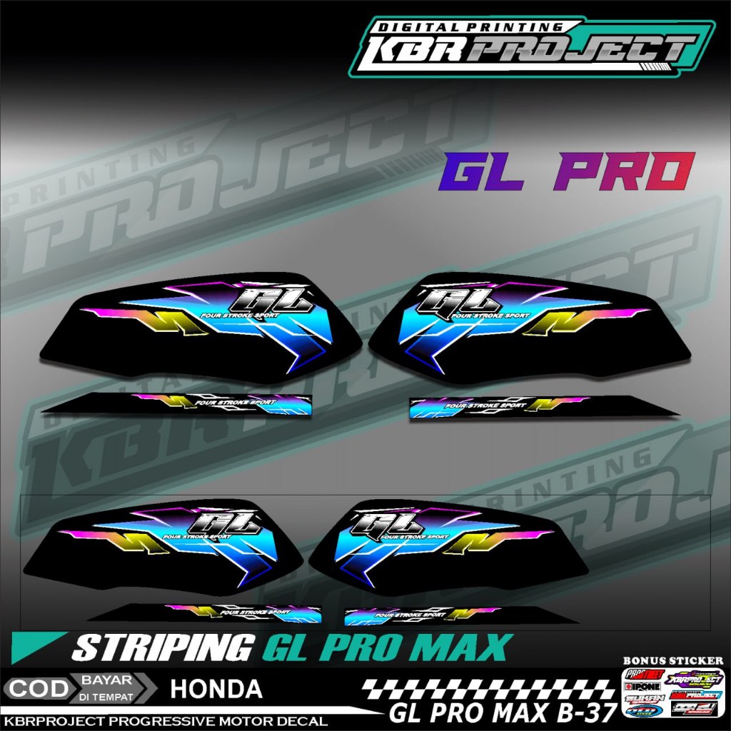 Gl MAX/PRO Cool รถจักรยานยนต ์ SRTIPING สติกเกอร ์ Trim สติกเกอร ์ รูป ...