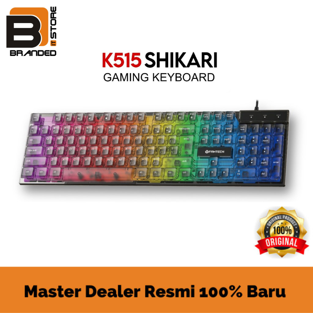 Shikari K-515 K515 RGB TRANSPARKENT FANTECH คีย์บอร์ด | Shopee Thailand