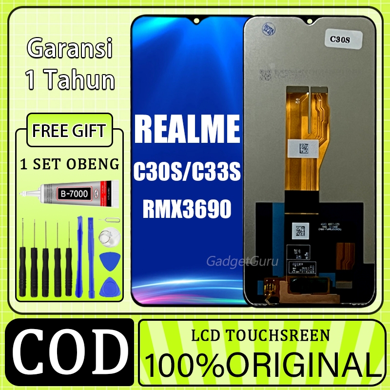 [ORIGINAL 100%]lcd REALME C30s/C33s/RMX3690 Fullset TOUCHSCREEN เข้ากัน ...