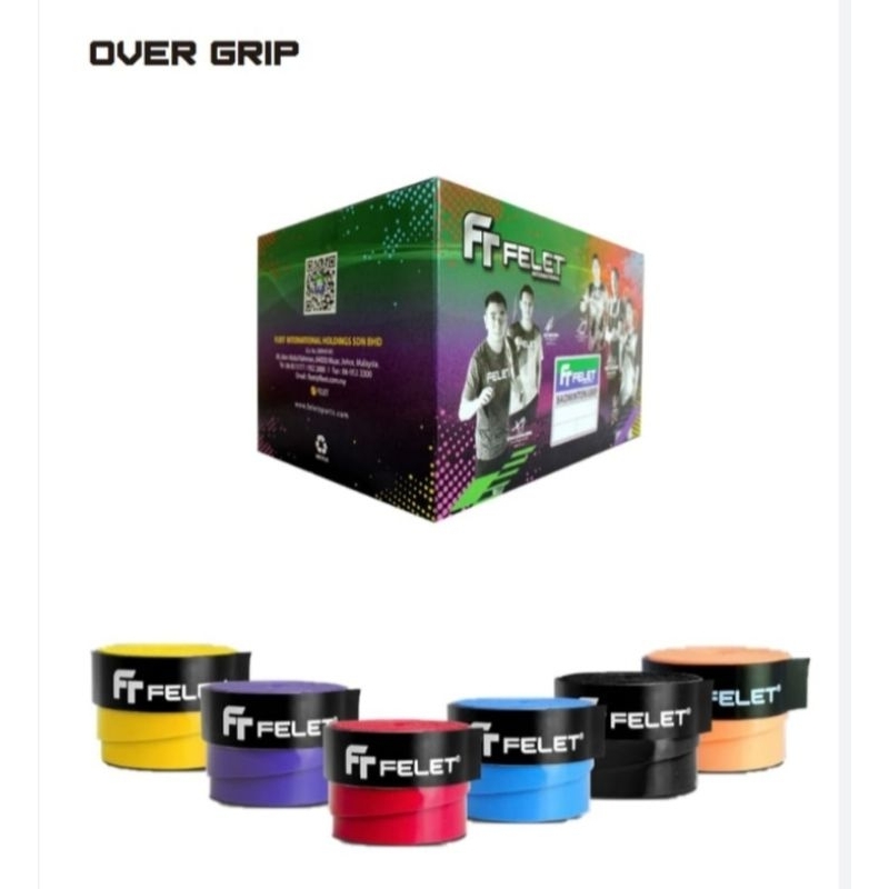 Felet Rubber Racket Grip Over Grip 750D / Rubber Badminton Grip Felet ...