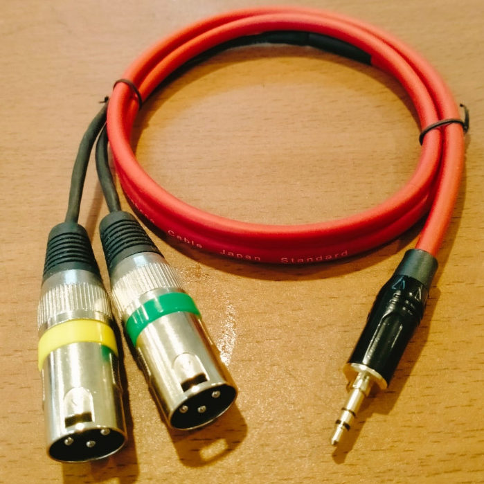 Akai mini stereo 3,5mm to 2 XLR Male Audio Jack Cable (ยาว 3 เมตร ...