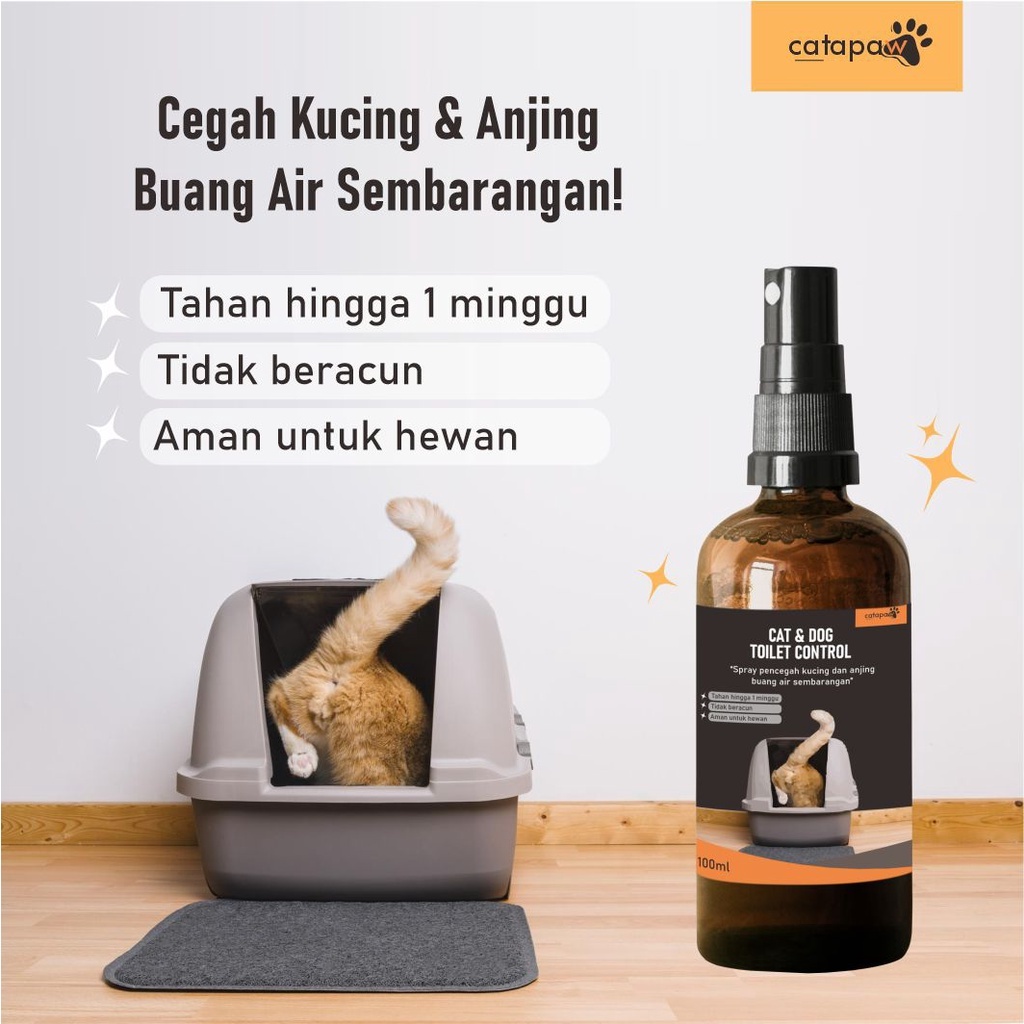 Catapaw Pet Toilet Control Cat Dog 100ml - สเปรย์ฝึกไม่เต็มเต็งสัตว์ ...