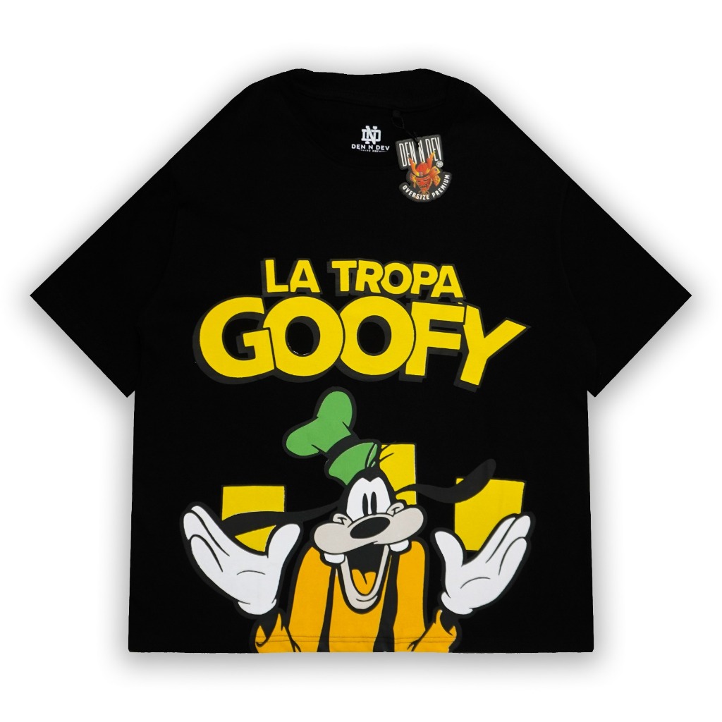 Hitam Den N Dev Premium T เสื ้ อการ ์ ตูนคอลเลกชัน La Tropa Goofy เสื