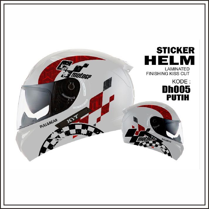 Moto GP Sticker Helmet HALF FACE /FULL FACE TYPE UNIVERSAL Complete ...