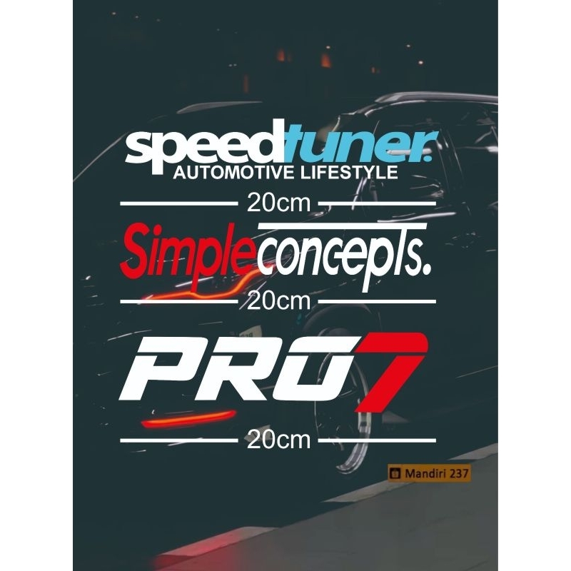 สติ๊กเกอร์ 1 แพ็ค SPEED TUNER 3 ชิ้น, SIMPLE CONCEPTS,PRO7 | Shopee ...
