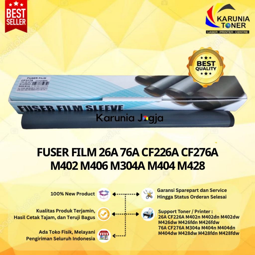 ฟิล์ม Fuser 26A CF226A M402 M426 76A CF276A M404 M428 M402n M402dn ...