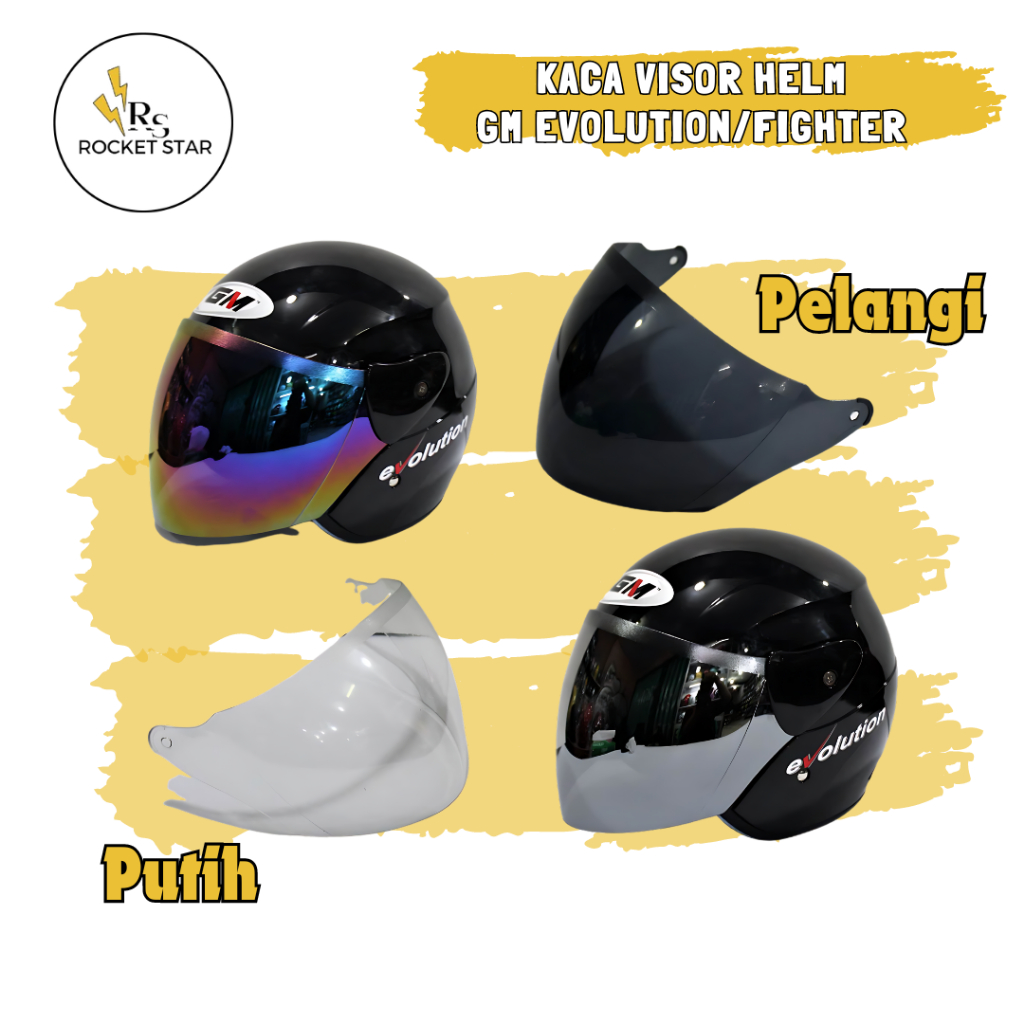 Gm Evolution GM Fighter Helmet Visor สายรุ้งใส | Shopee Thailand