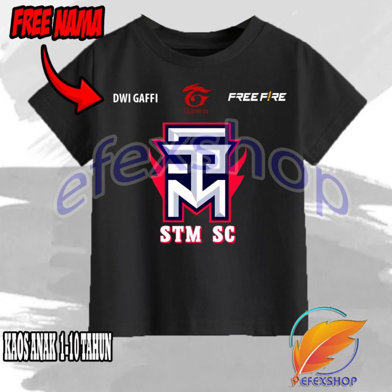 (ชื่อฟรี) เสื้อยืดเด็ก TEAM STM SC GARENA FREE FIRE STM SC | Shopee Thailand